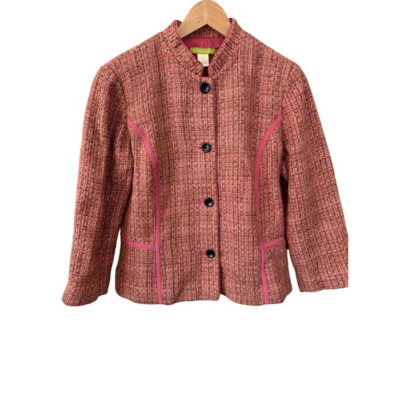 Sigrid Olsen | Jackets & Coats | Sigrid Olsen Coral Tweed Jacket Blazer ...